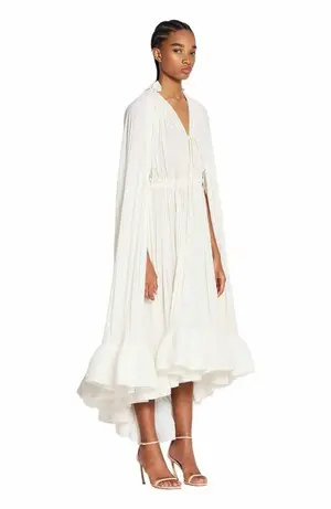 LANVIN Long Charmeuse Ruffle Dress