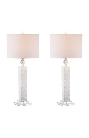 JONATHAN Y Bailey 32" Led Seashell Table Lamp
