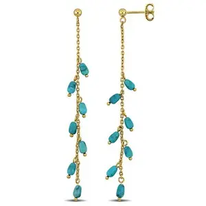 JULIANNA B. Composite Dangle Earrings - Turquoise
