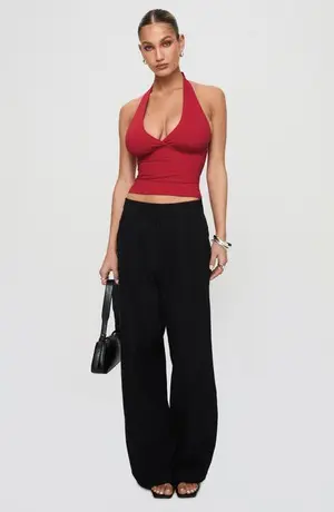 Princess Polly Whimsy Halter Top - Red
