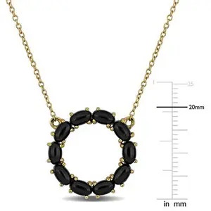 JULIANNA B. Necklace Yellow Plated Sterling Silver Black