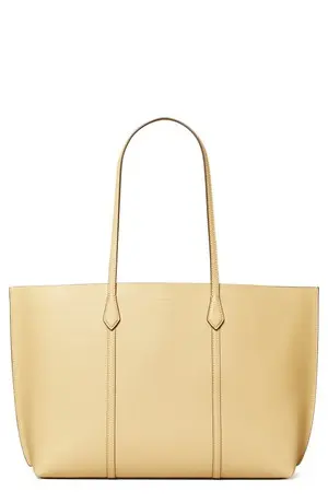 Tory Burch Perry Triple Compartment Leather Tote - Praline