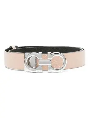 FERRAGAMO Salvatore Ferragamo Gancini Reversible Belt Beige
