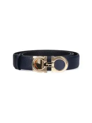 FERRAGAMO Salvatore Ferragamo Gancini Reversible Belt Blue