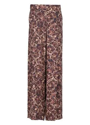 Dries Van Noten Floral Print Trousers - Purple