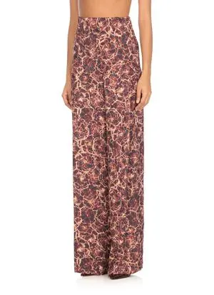 Dries Van Noten Floral Print Trousers - Purple