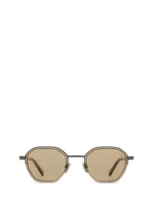 Zegna Rounded Sunglasses Shiny Beige