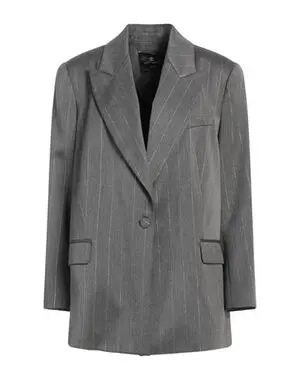 CRISTINAEFFE Pinstriped Single-breasted Blazer - Charcoal