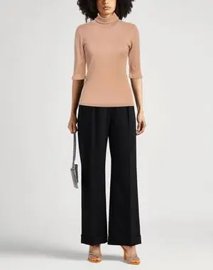 CARACTÈRE Wool Blend Turtleneck 3/4 Sleeve Top