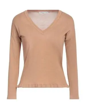 CARACTÈRE V-neck Knit Sweater - Beige