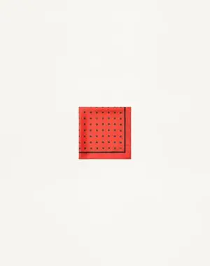 Valentino Garavani Opticool Silk Scarf - Red/black