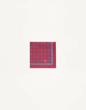 Valentino Garavani Opticool Silk Scarf Red/cobalt