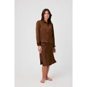 BY TESS COLLECTION Ella Mini Skirt - Chocolate