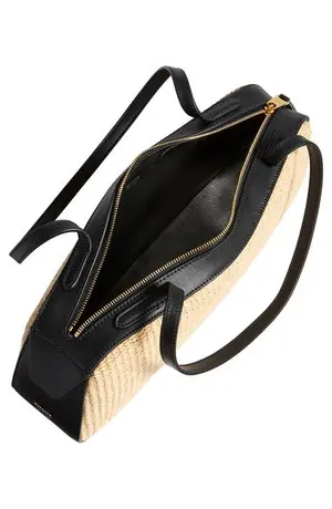 Khaite Simona Faux Raffia Shoulder Bag