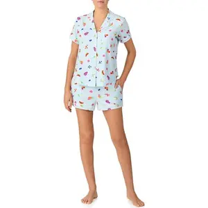 Kate Spade New York Print Short Pajamas - Blue