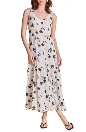 Rose Print Chiffon Dresses