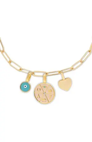 EMMA RAE Lucky Multi Charm Necklace