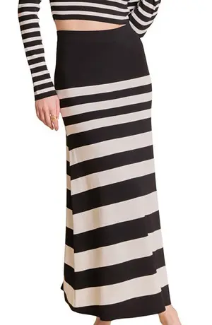 Endless Rose Stripe Midi Sweater Skirt