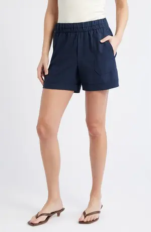 Wit & Wisdom Skyrise Patch Pocket Shorts - Navy
