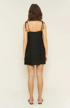 WHIMSY + ROW Lainey Strappy Mini Dress - Black