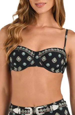 L'Agence Alexandra Underwire Bikini Top - Black
