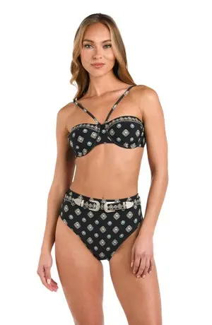 L'AGENCE Alexandra Underwire Bikini Top - Black