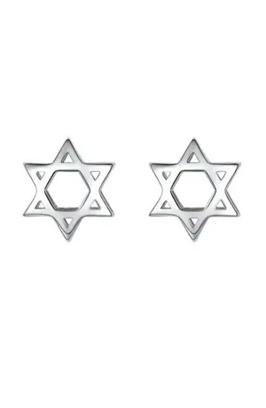 LITTLE MISS ZOE Star Of David Stud Earrings