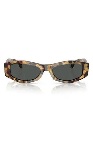 Versace 54mm Irregular Sunglasses - Brown Yellow Havana/dark Grey