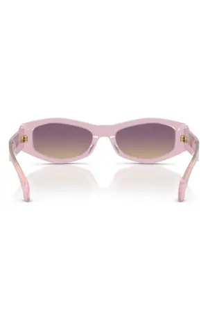 Versace 54mm Irregular Sunglasses - Opal Lillac/yellow/violet