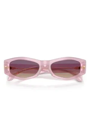 Versace 54mm Irregular Sunglasses - Opal Lillac/yellow/violet