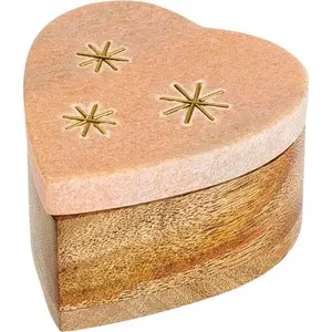 MATR BOOMIE Jaipuri Heart Keepsake Box - Pink/gold
