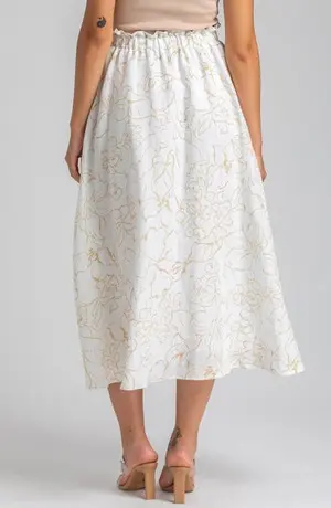 PIETRO BRUNELLI Floral Print Maternity Midi Skirt
