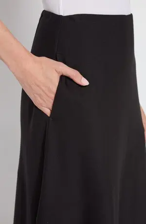 Lyssé Essentials A-line Ponte Midi Skirt