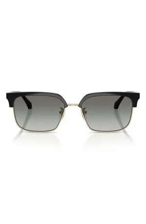 Versace 56mm Square Sunglasses Black/gradient Grey