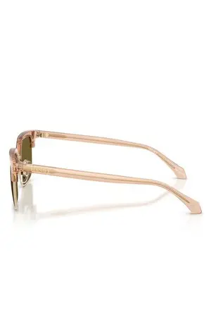 Versace 56mm Square Sunglasses - Transparent Brown/ Dark Brown