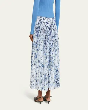 Proenza Schouler Cecily Printed Crinkle Chiffon Skirt