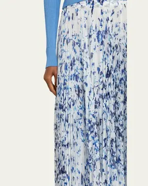 Proenza Schouler Cecily Printed Crinkle Chiffon Skirt