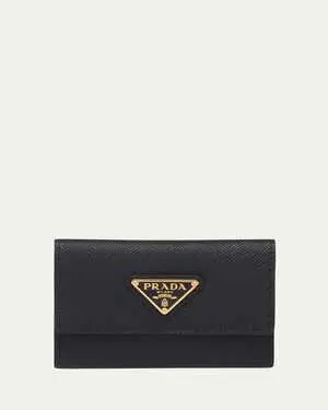 Prada Flap Saffiano Leather Wallet