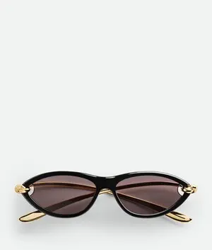 BOTTEGA  VENETA Knot Cat Eye Sunglasses - Black/grey