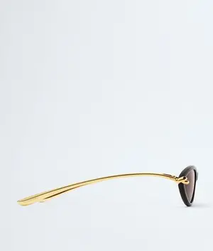 Bottega Veneta Knot Cat Eye Sunglasses - Black/grey