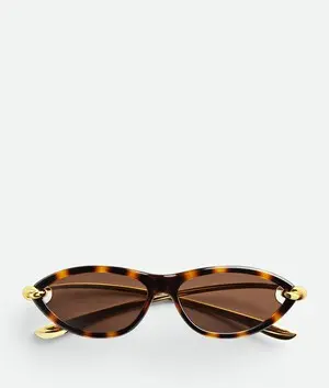 BOTTEGA  VENETA Knot Cat Eye Sunglasses - Havana/brown