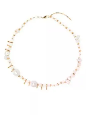 MISSOMA Mixed Pearl Statement Necklace - White