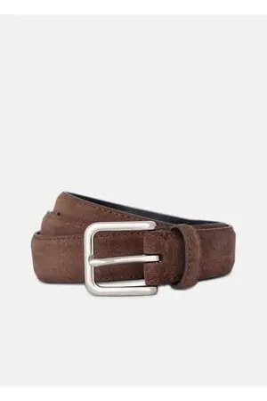 Vince 30mm Stitched Suede Belt - Natural