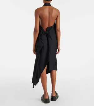 Junya Watanabe Halterneck Wool Midi Dress