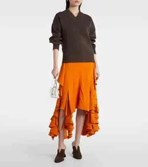 Bottega Veneta Cotton-blend Sweater - Brown