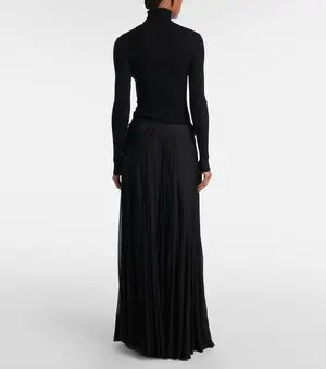 Burberry Pleated Maxi Skirt