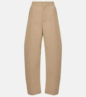 Bottega Veneta Cotton Twill Wide-leg Pants - Beige
