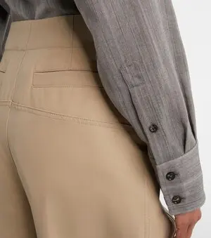 Bottega Veneta Cotton Twill Wide-leg Pants