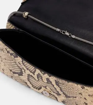 JIL SANDER Carnet Snake-effect Leather Clutch