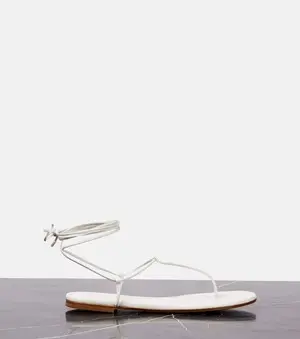 GIANVITO ROSSI Gwyneth Leather Sandals - White